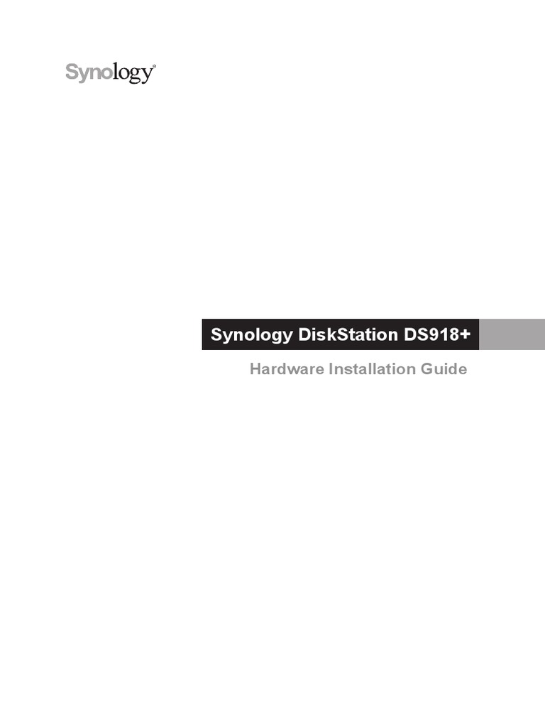 Synology DS918+ Setup Guide | PDF | Product Liability | Arbitration