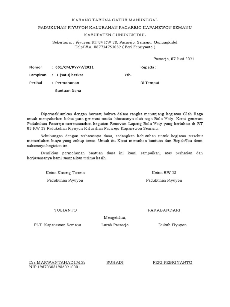 Proposal Lapangan Voli | PDF