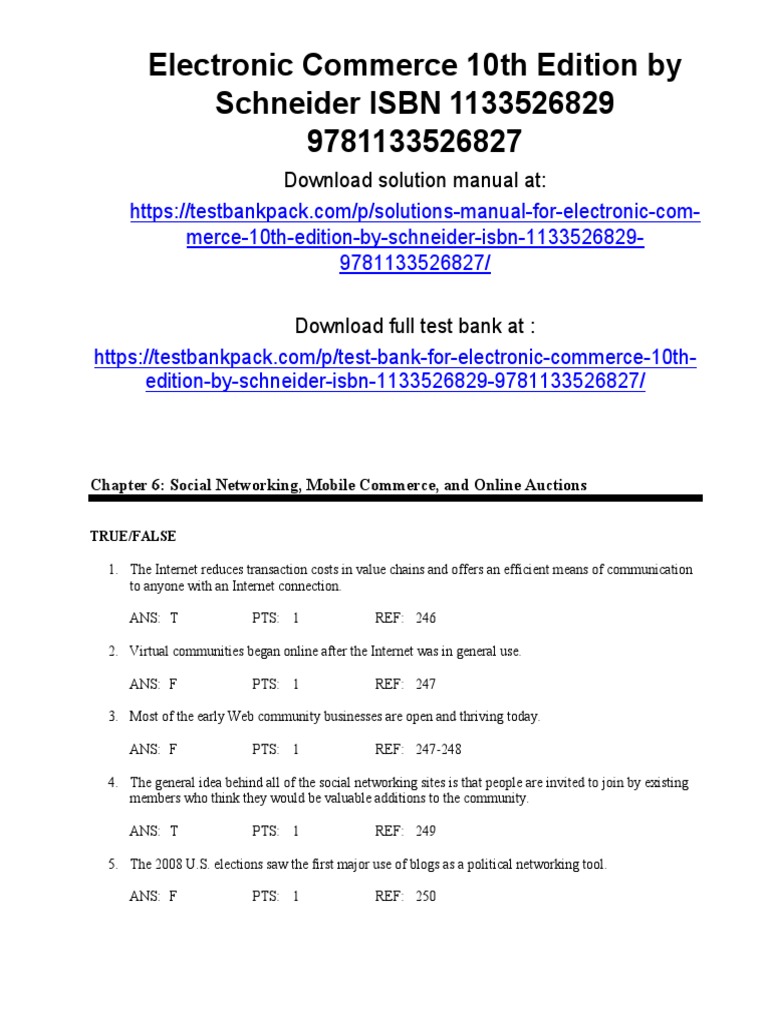 E-Commerce Study Guide | PDF