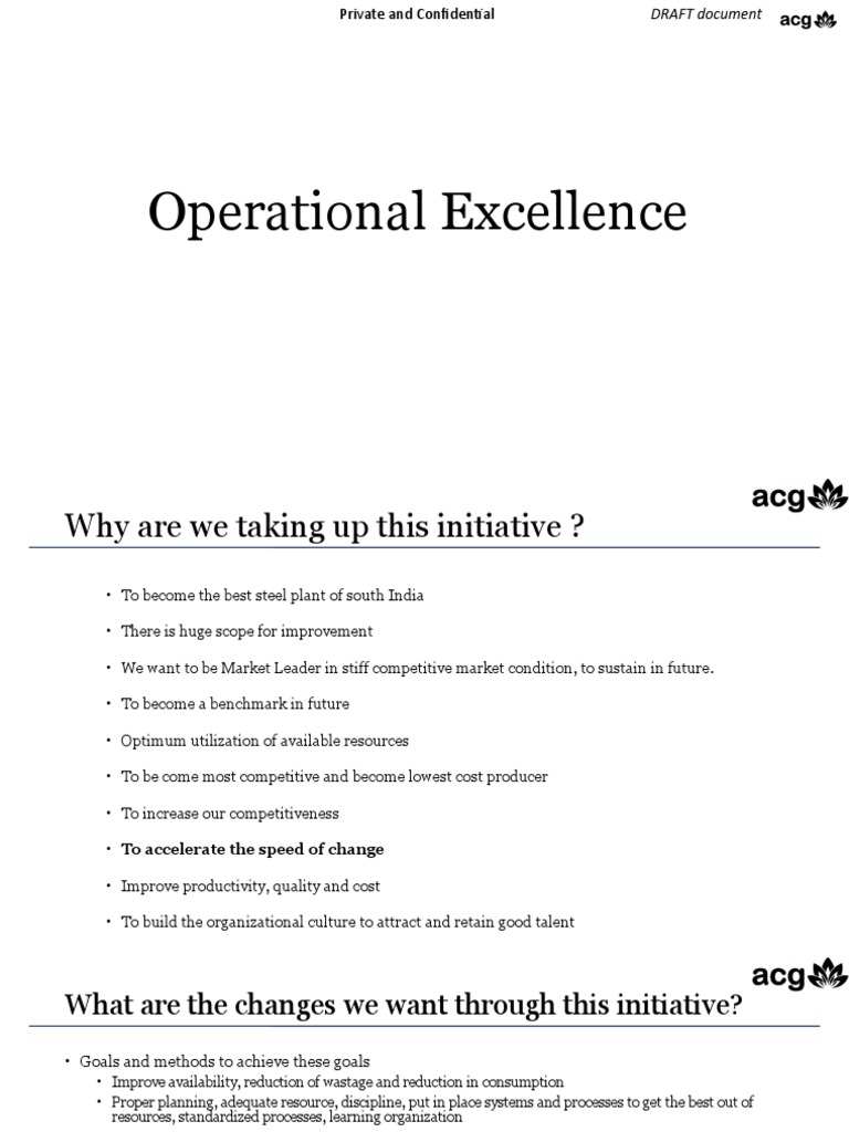 Operational Excellence | PDF