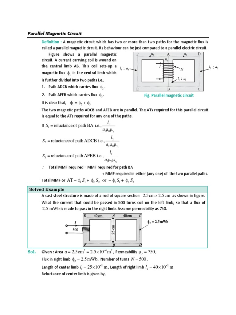Parallel Magnetic Circuit | PDF