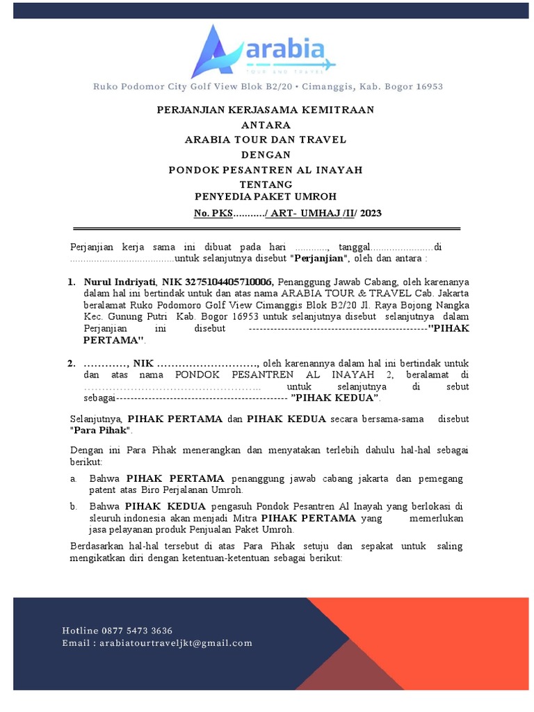 Draft PKS Kemitraan | PDF