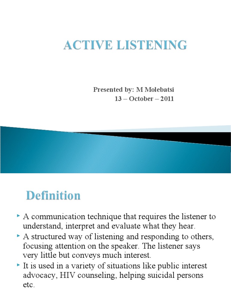 Active Listening | PDF