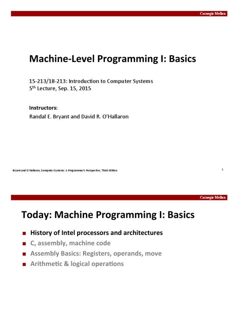 05 Machine Basics | PDF