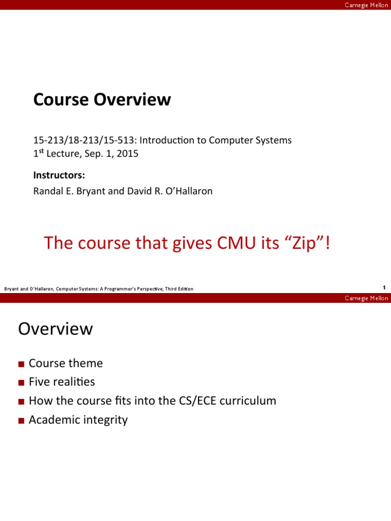 01 Overview | PDF | Cpu Cache | Integer (Computer Science)