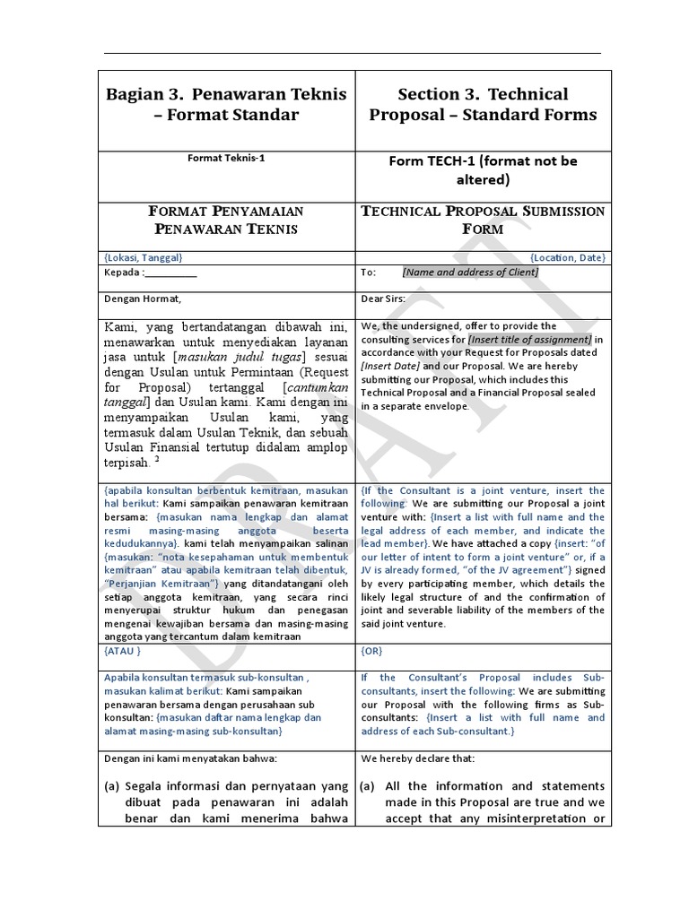 Proposal Teknis Konsultansi | PDF