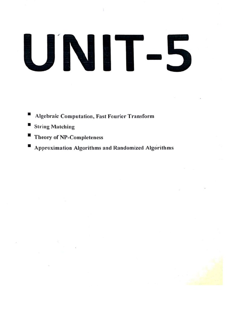 DAA Unit 5 Notes | PDF