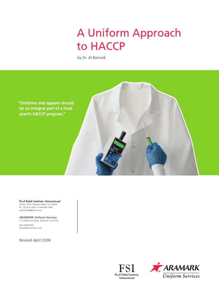 A Uniform Approach To HACCP, 2009 | PDF | Food Safety | Hazard Analysis ...