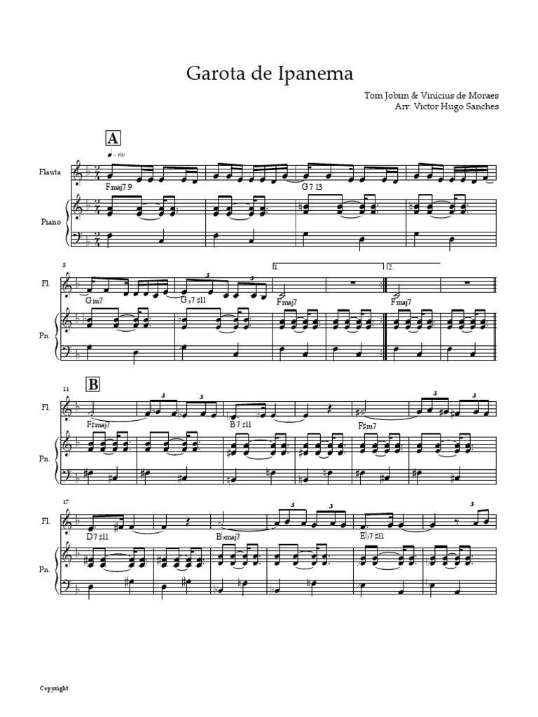 Garota De Ipanema Piano E Flauta Pdf 5697