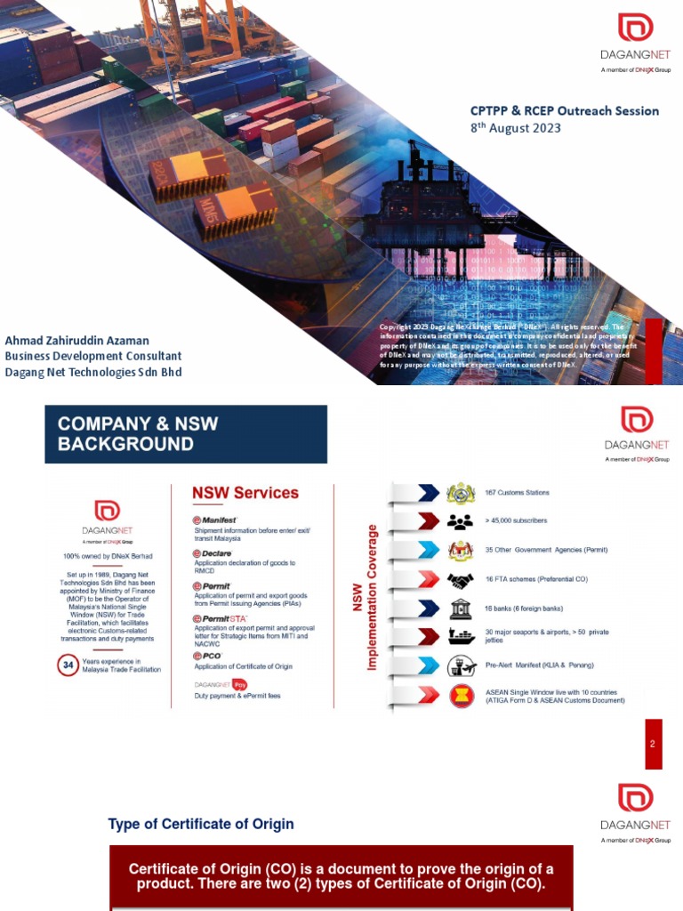 DNT Slides - CO - Outreach Session On CPTPP and RCEP | PDF | Cost ...