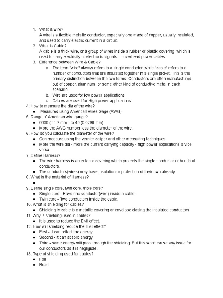 Wiring Harness | PDF