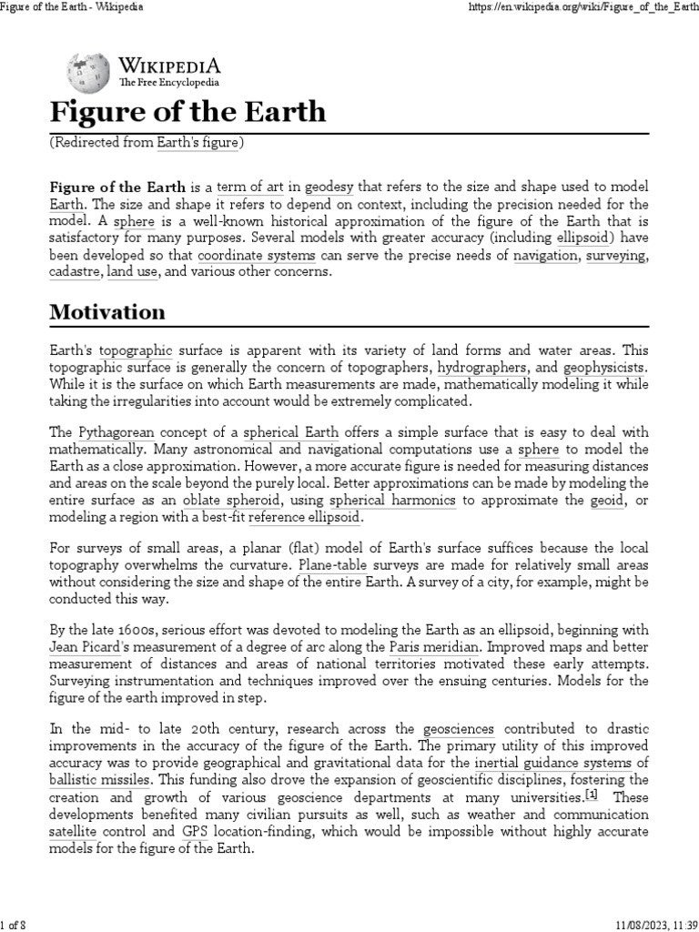 Figure of The Earth - Wikipedia | PDF