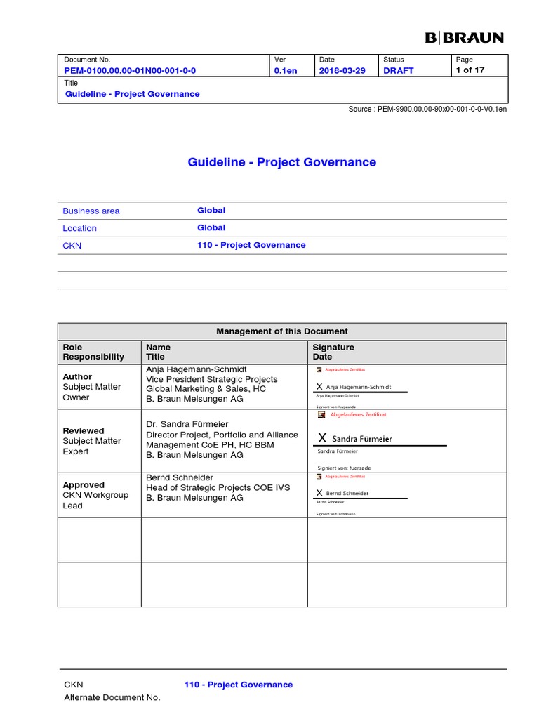 Guideline - Project Governance | PDF Guideline - Project Governance | PDF