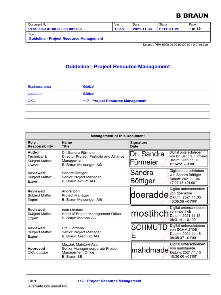 Guideline - Project Resource Management | PDF | Resource Management | Business