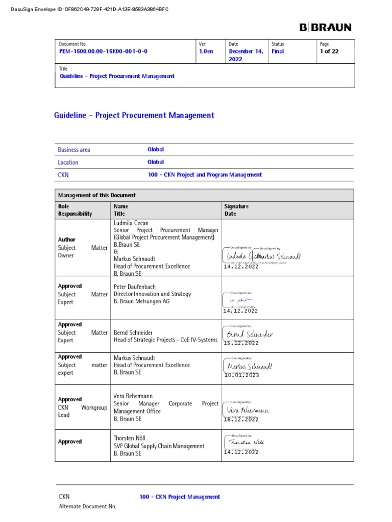 Guideline - Project Procurement | PDF