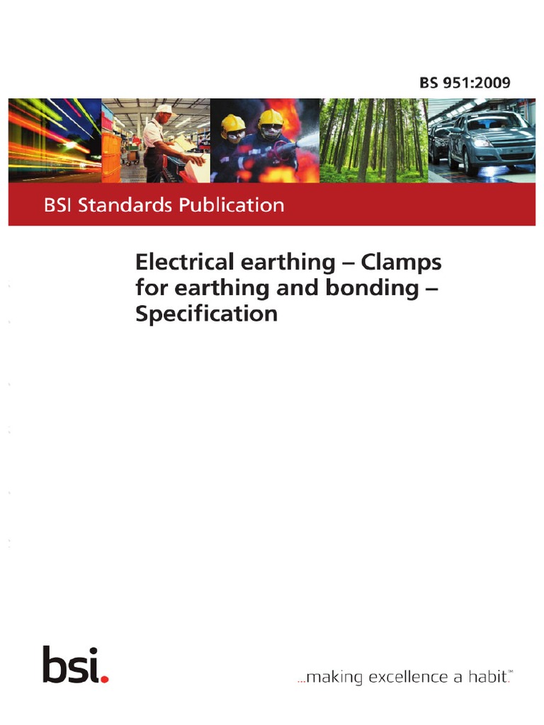 BS 951-2009 Electrical Earthing Clamps For Earthing and Bonding Specification | PDF
