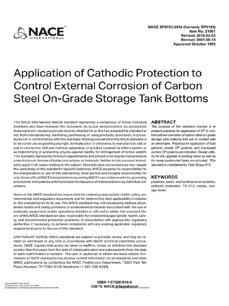 Nace SP0193-2016 | PDF
