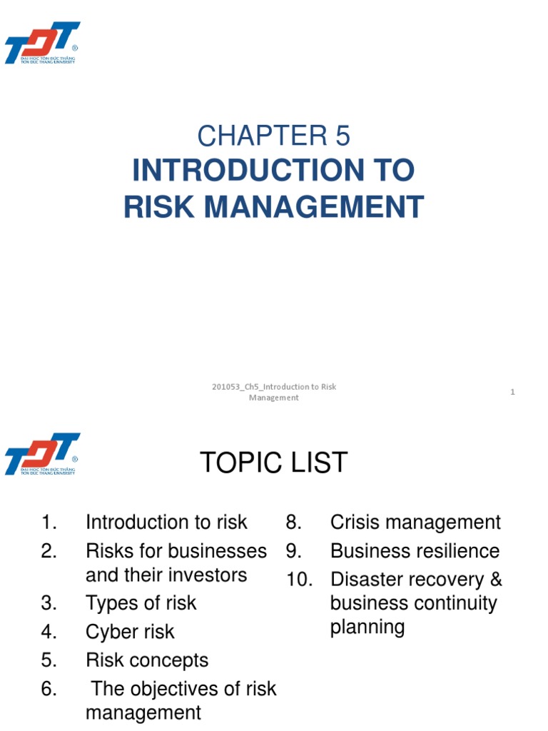 Chapter 5 - Introduction To Risk Management | PDF | Risk | Statistics