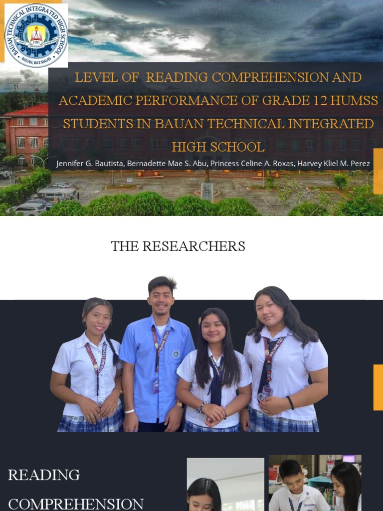 Reading Comprehension in Grade 12 HUMSS | PDF | Reading Comprehension ...