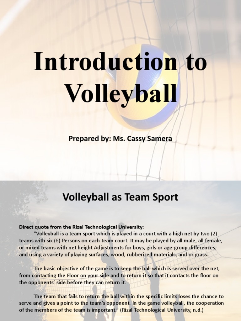 Introduction To Volleyball | PDF Introduction To Volleyball | PDF
