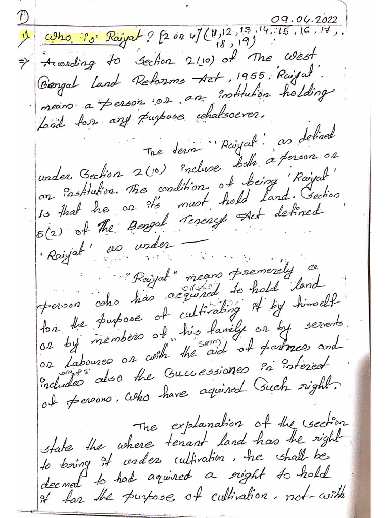 Land Law Notes | PDF