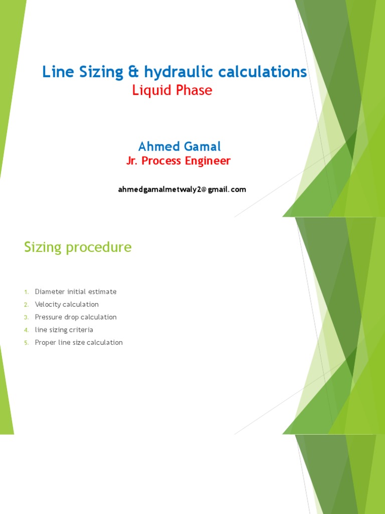 Line Sizing & Hydraulic Calculations: Liquid Phase | PDF