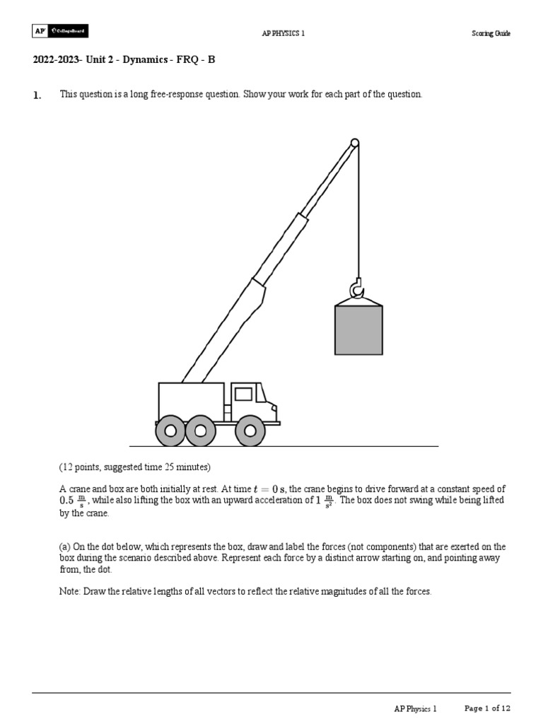 Ap physics Dynamics FRQ | PDF