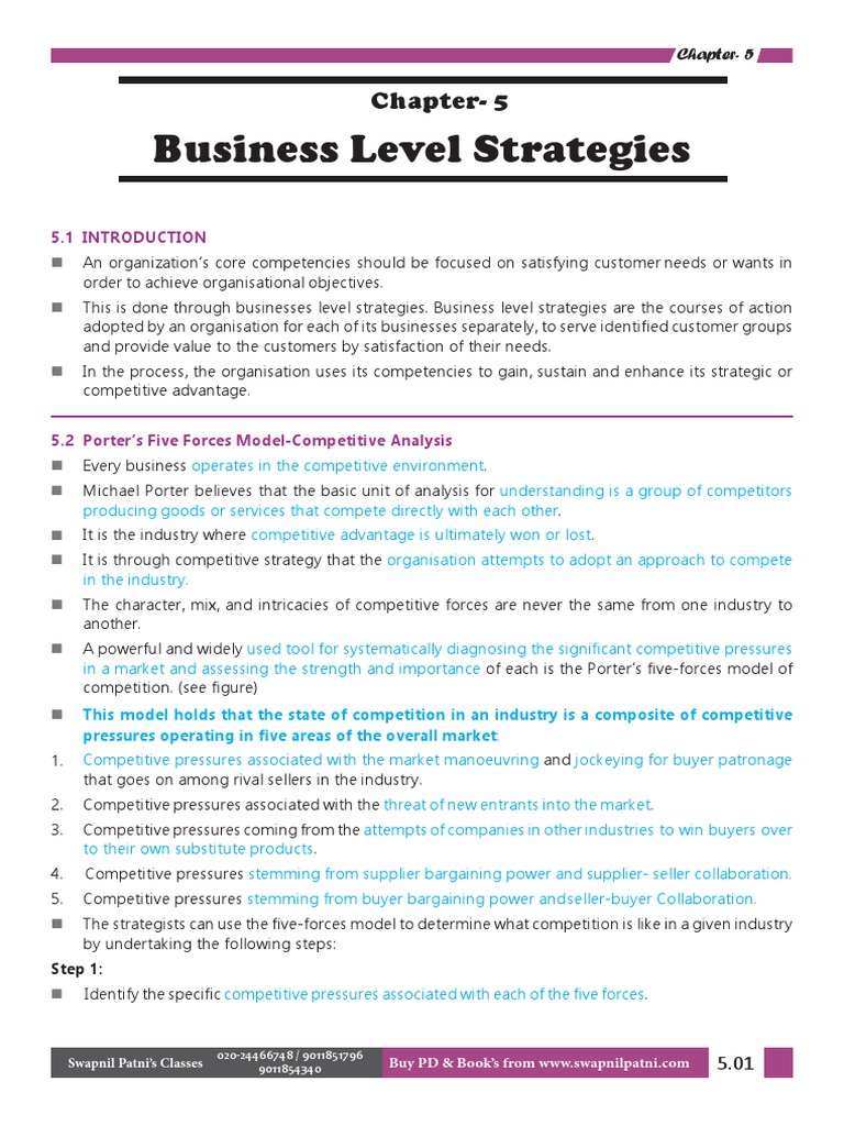 CH 5 Business Level Strategies | PDF CH 5 Business Level Strategies | PDF