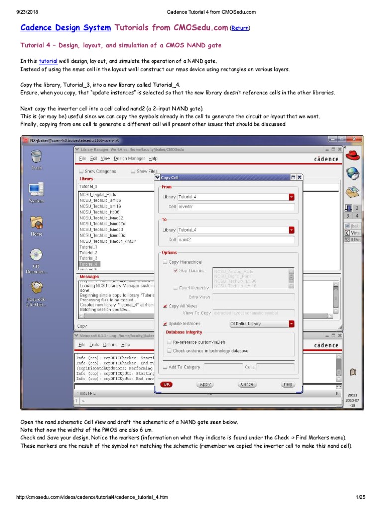 Cadence Tutorial 4 From CMOSedu | PDF
