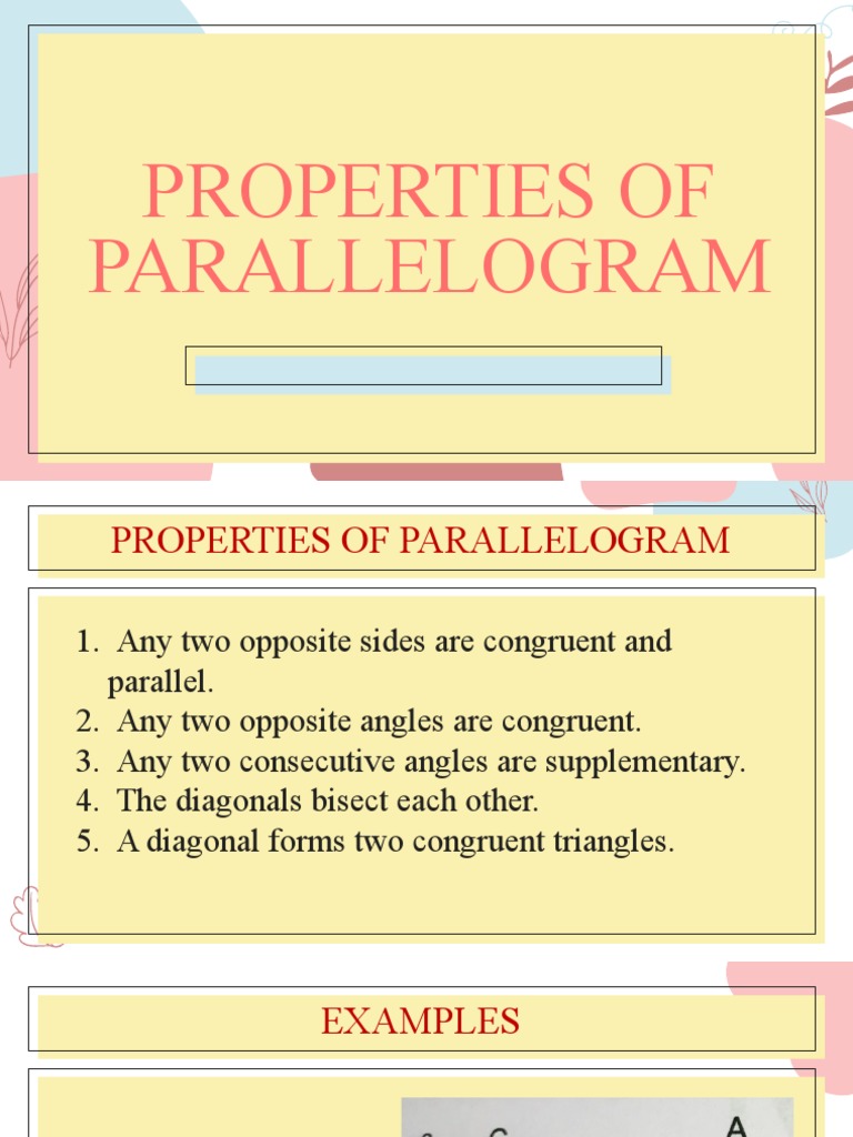 Lesson 2 Properties of Parallelogram | PDF