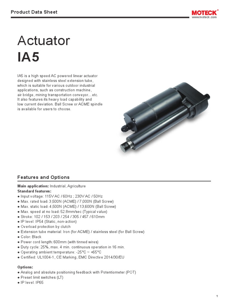 IA5 Data Sheet | PDF