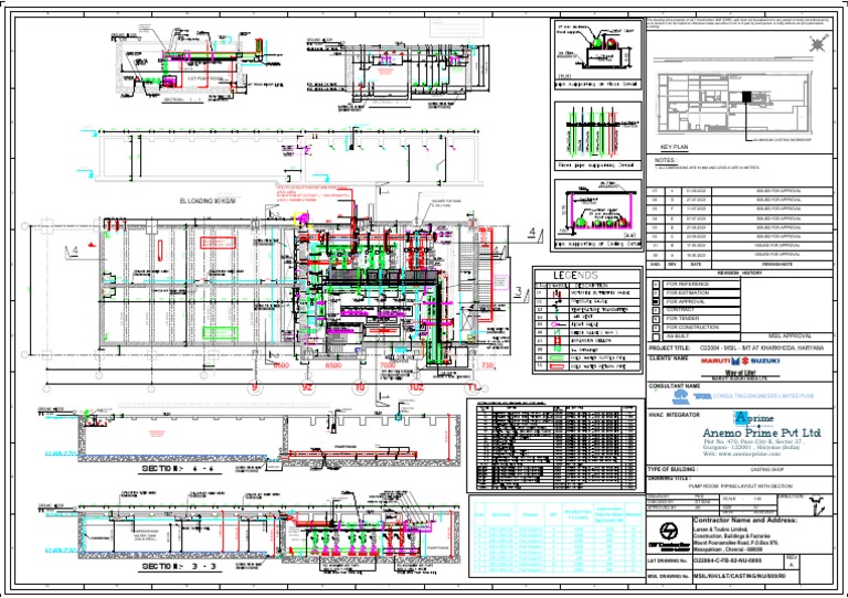 PUMP ROOM & HOT AND COLD WATER SUMP CODINATION DWG.01.08.23-A1 | PDF