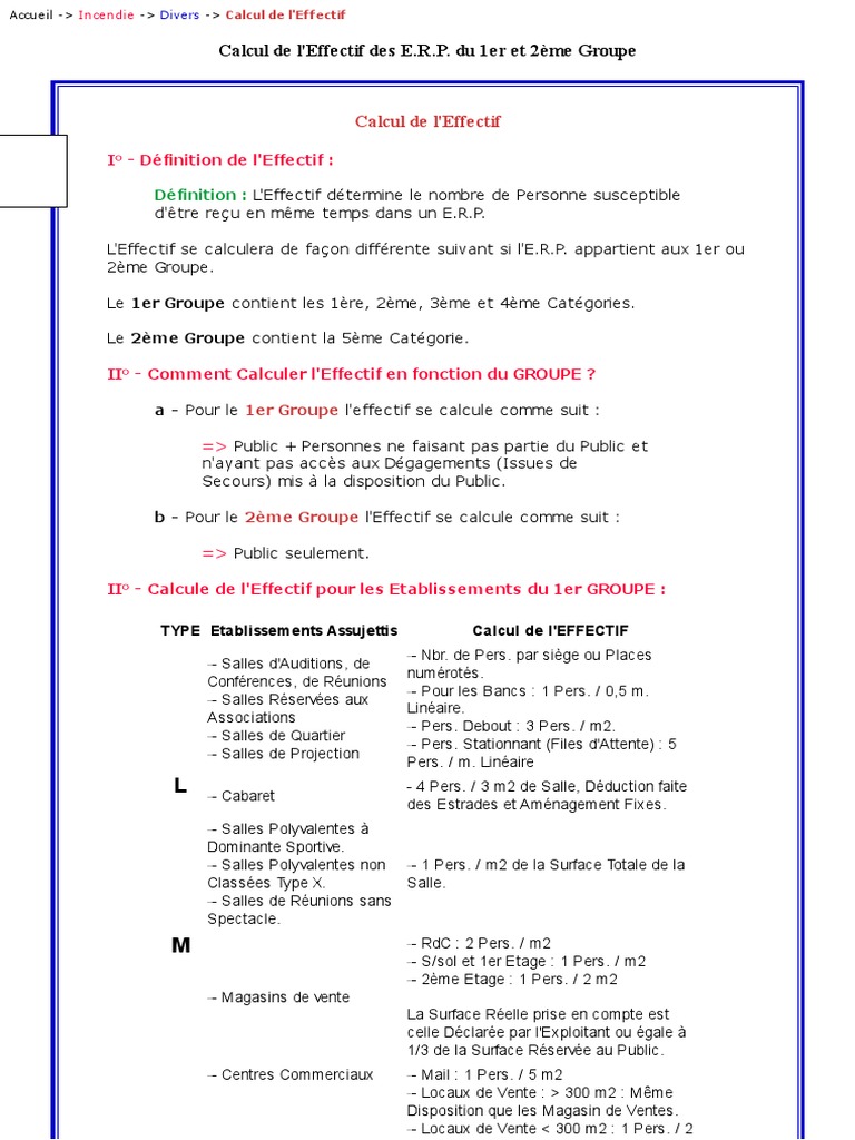 Calcul de L'effectif | PDF