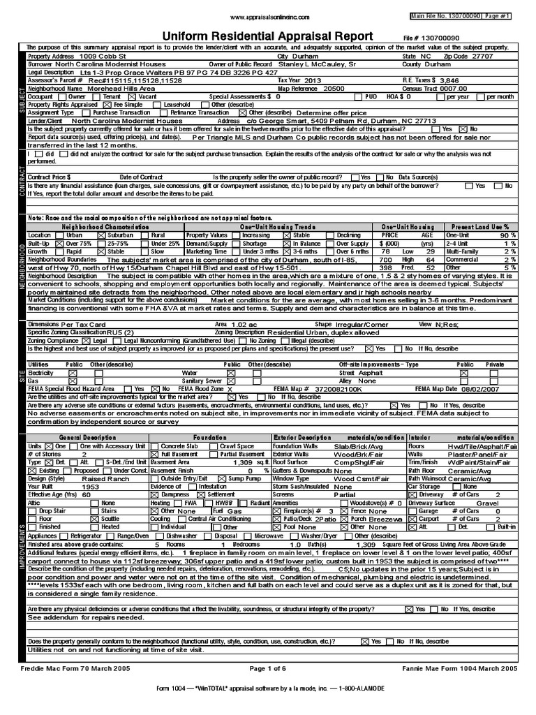 1009 Cobb St-Revised | PDF