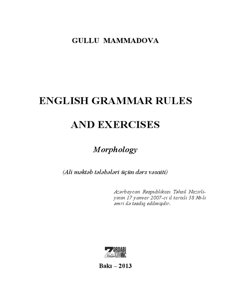 English Grammar Rules and Exercises | PDF