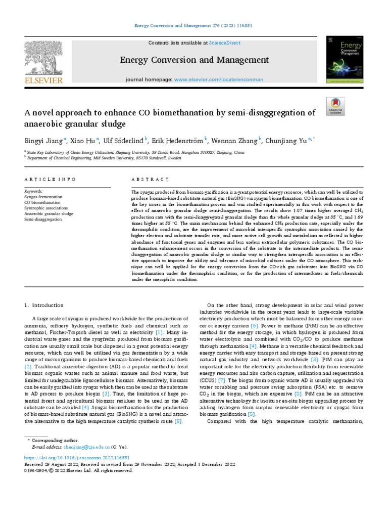 2022 Jiang Et Al A Novel Approach To Enhance Co Biomethanation By Semi