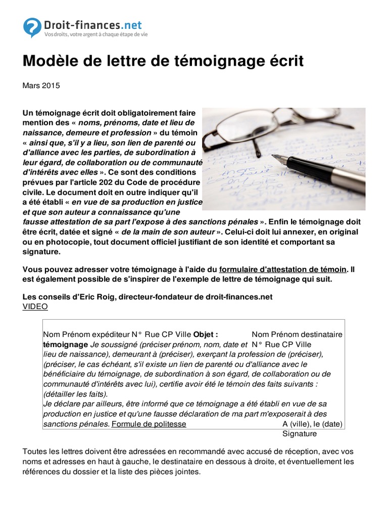 R1_modele-de-lettre-de-temoignage-ecrit-3074-nlbds9 | PDF