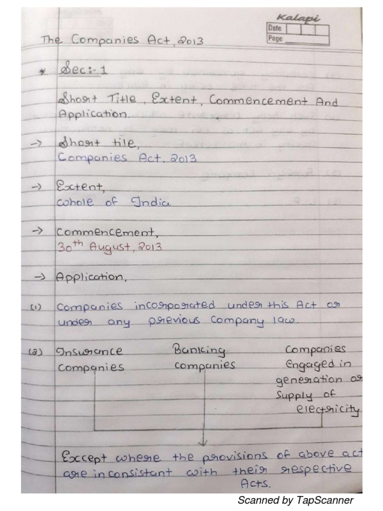 Company Law Marathon Handwritten Notes by CA Ankit Oberoi Sir | PDF Company Law Marathon Handwritten Notes by CA Ankit Oberoi Sir | PDF