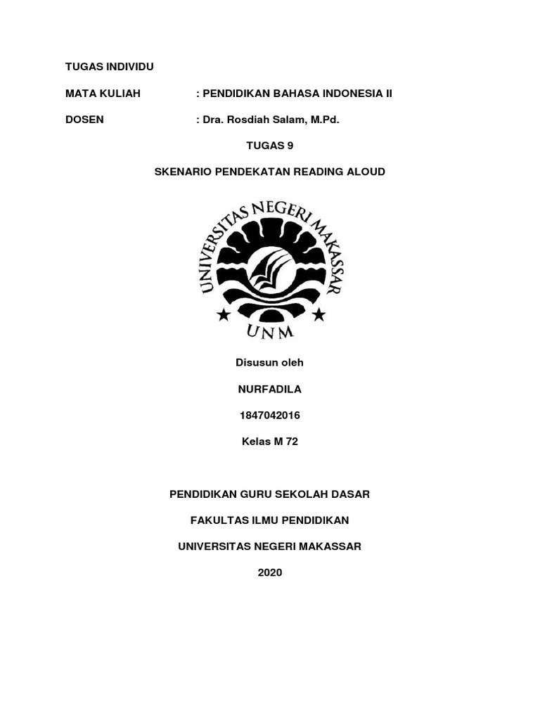 Nurfadila - M72 - Tugas 9 - Skenario Pendekatan Reading Aloud | PDF