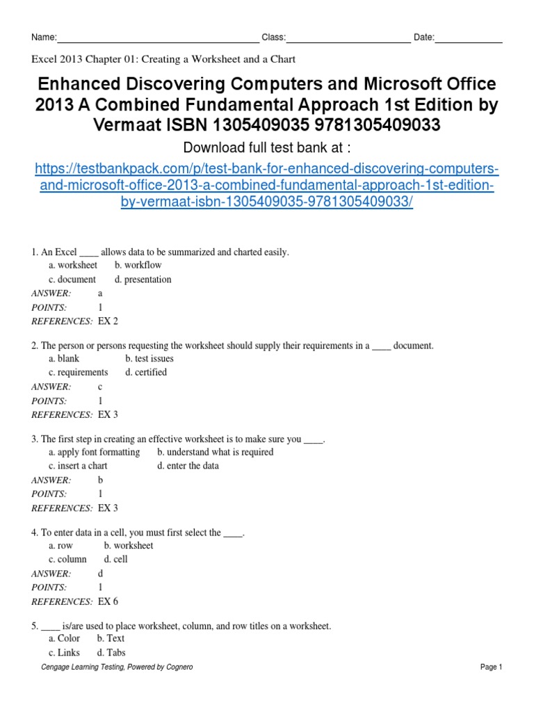 Enhanced Discovering Computers and Microsoft Office 2013 A Combined Fundamental Approach 1st ...
