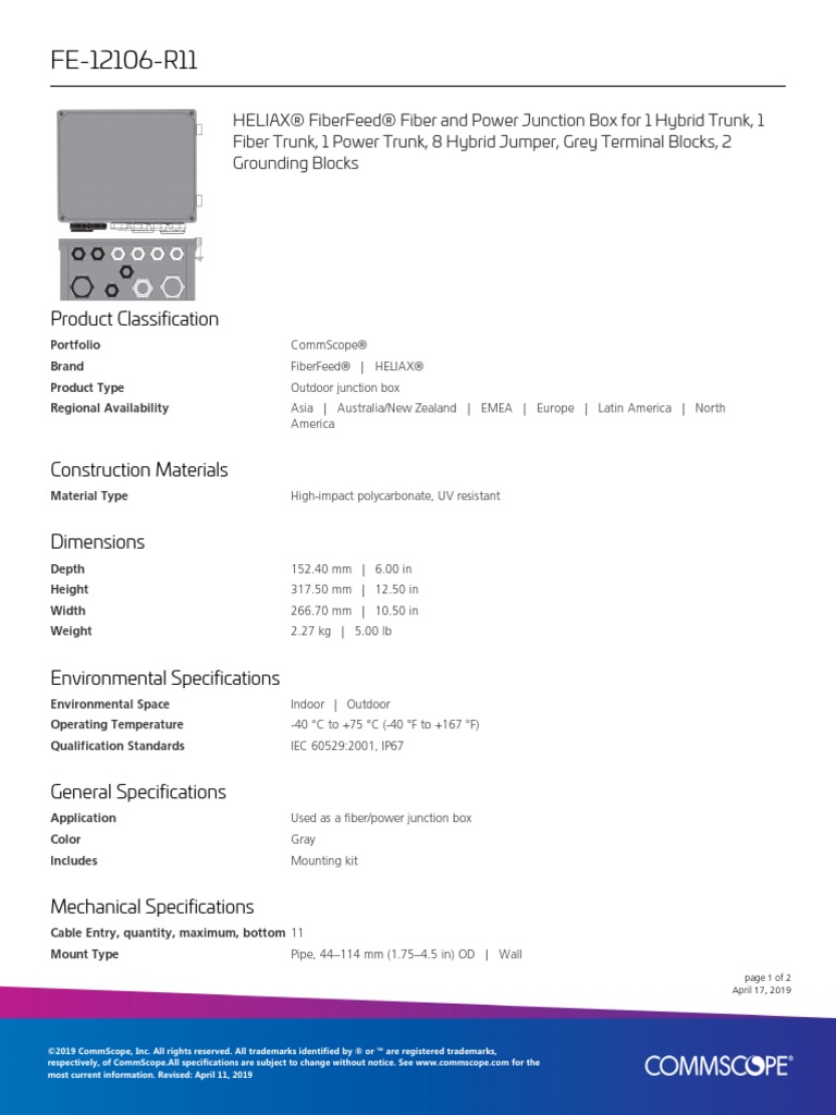BOB Mk2 - FE-12106-R11 Junction Box | PDF