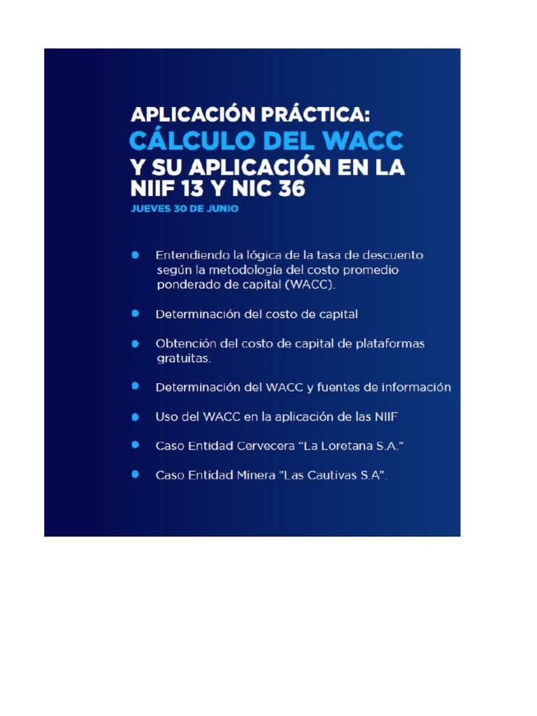 Cálculo y Significado del WACC | PDF