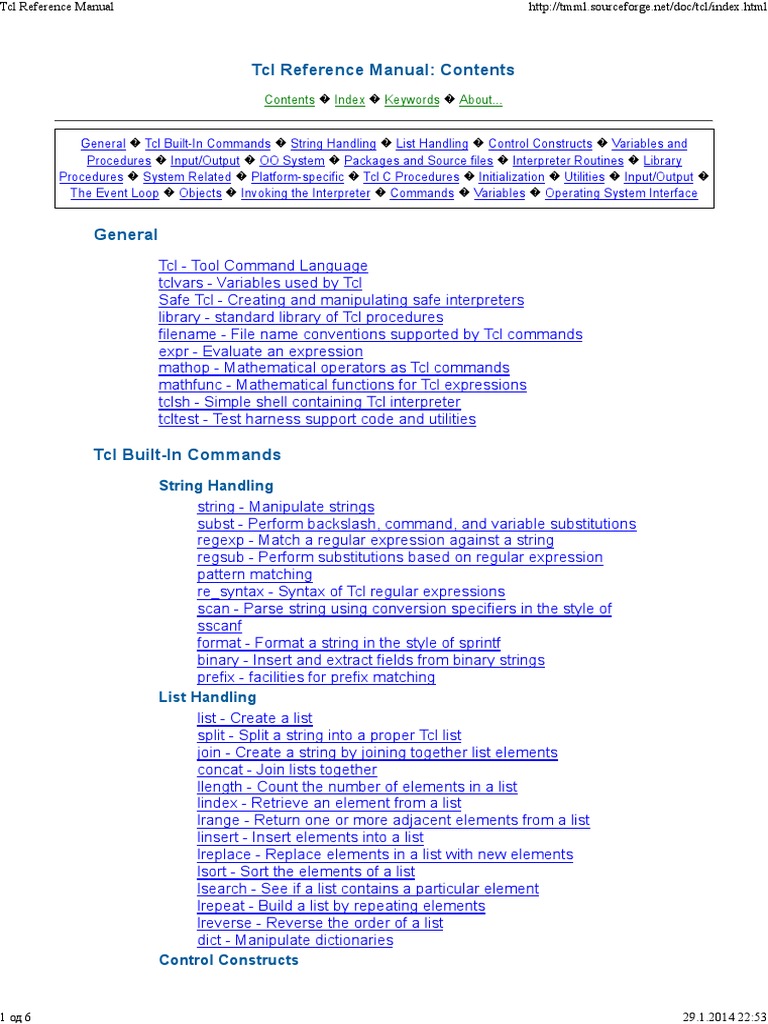 TCL-Reference Manual | PDF