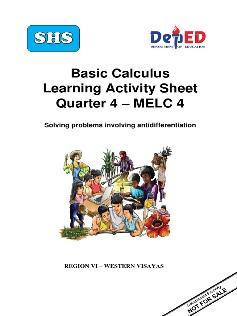 G11 - BasicCal - Q4 MELC4 Solves Problems Involving Antidifferentiation ...
