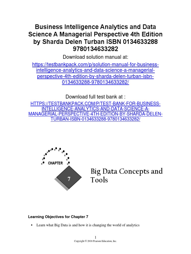 Business Intelligence Analytics and Data Science A Managerial Perspective 4th Edition Sharda ...