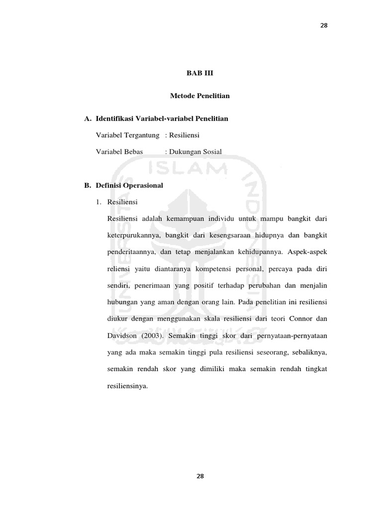 Sambungan Kuesioner CD Risc 25 Pasien | PDF