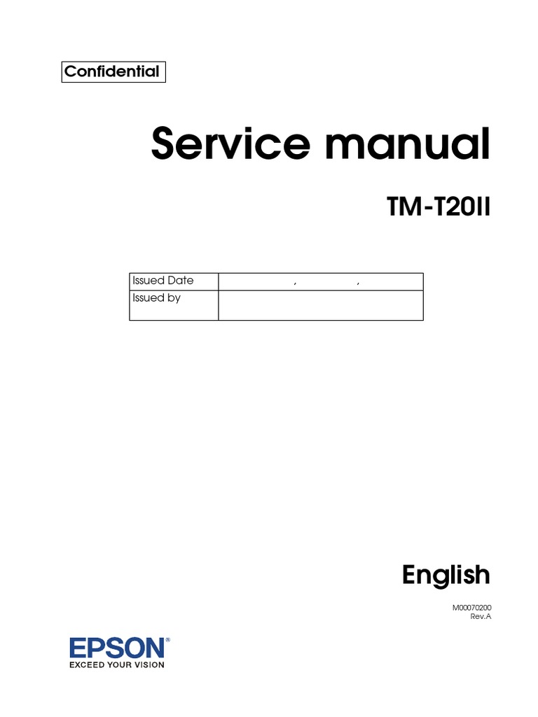 TM-T20II SM Eng Reva | PDF | Printer (Computing) | Electrical Connector