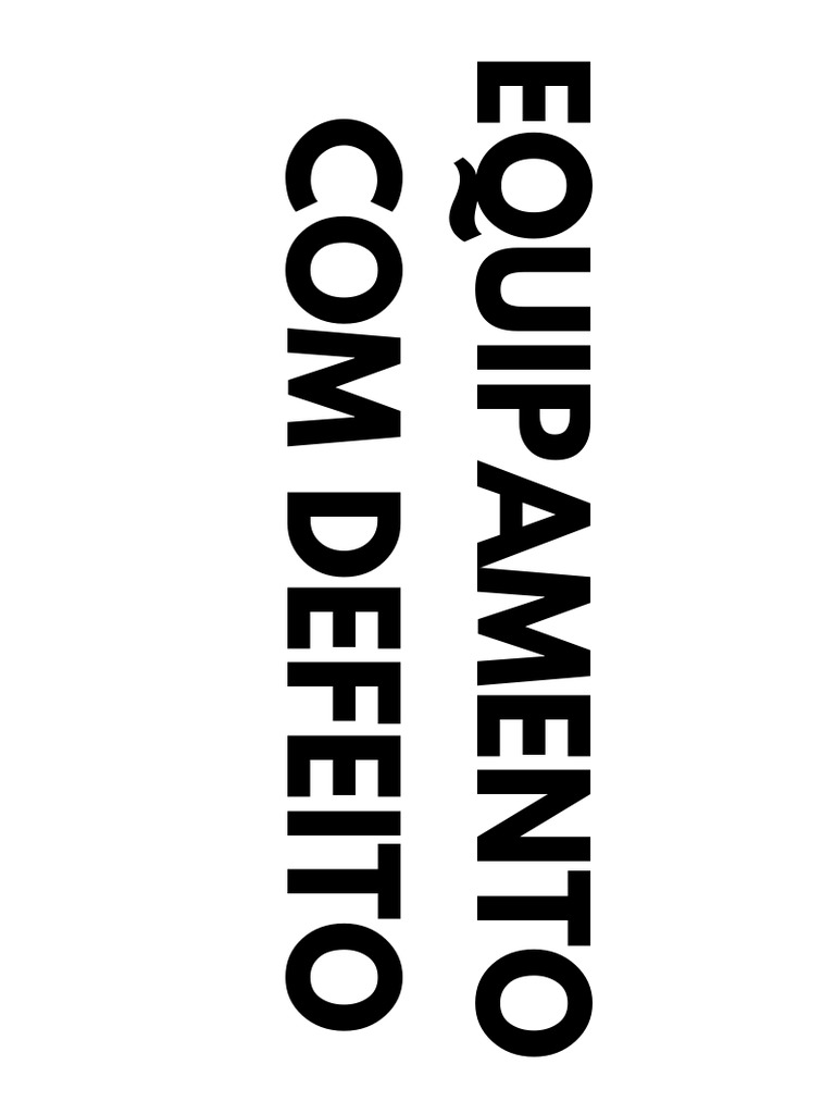 Equipamento Com Defeito | PDF