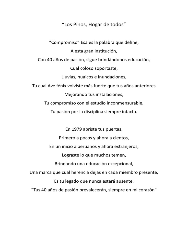 Poema Los Pinos | PDF