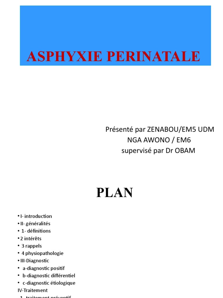 asphyxie périnatale (1) | PDF | Sang | Poumon